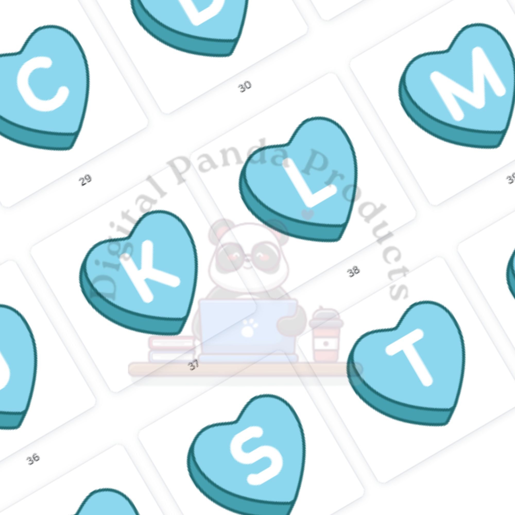 Candy Heart Letters/alphabet Valentines Day - Etsy