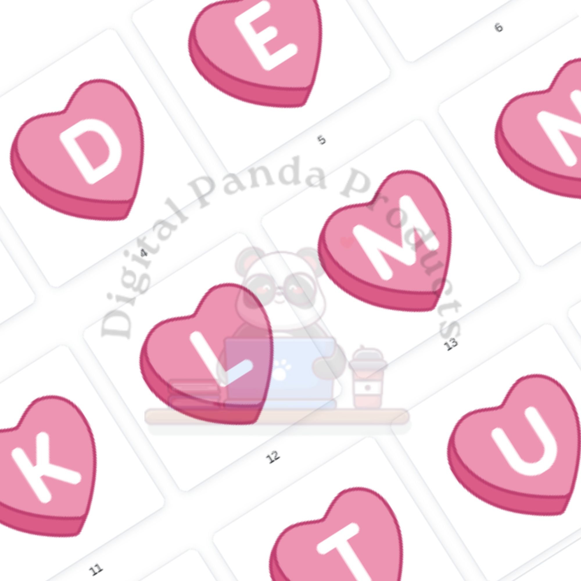 Candy Heart Letters/alphabet Valentines Day - Etsy
