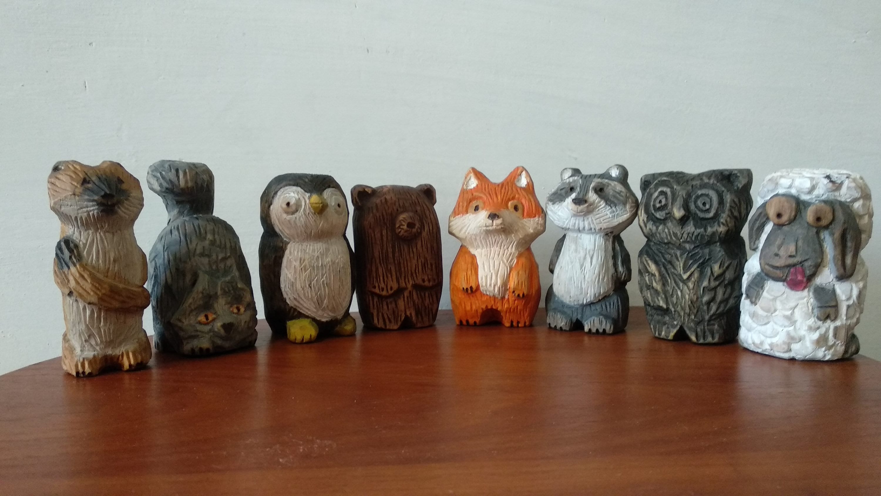 Animals Carved From Wood. Painted Wood Animals. Eco Friendly, Animals ...