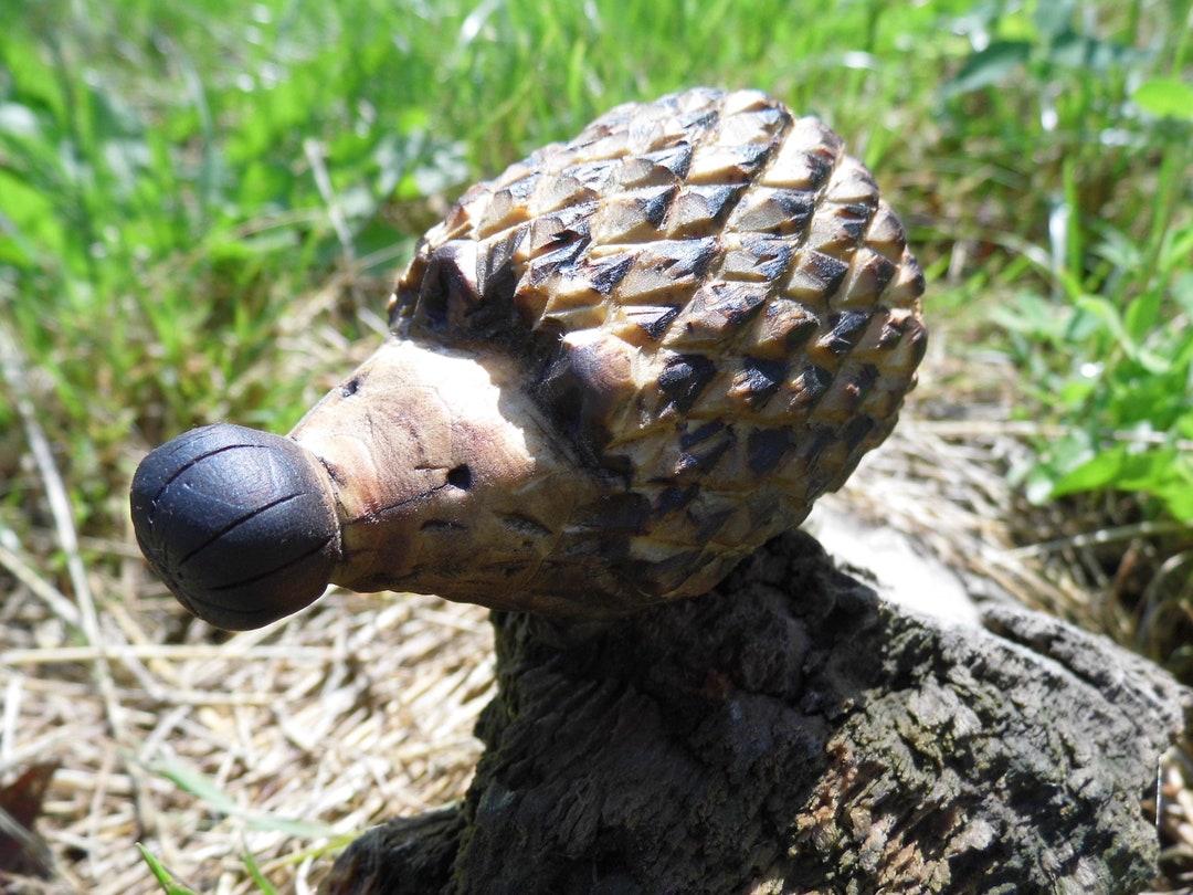 Hedgehog. Hedgehog Figurine. Wooden Hedgehog. Carved Hedgehog. A ...