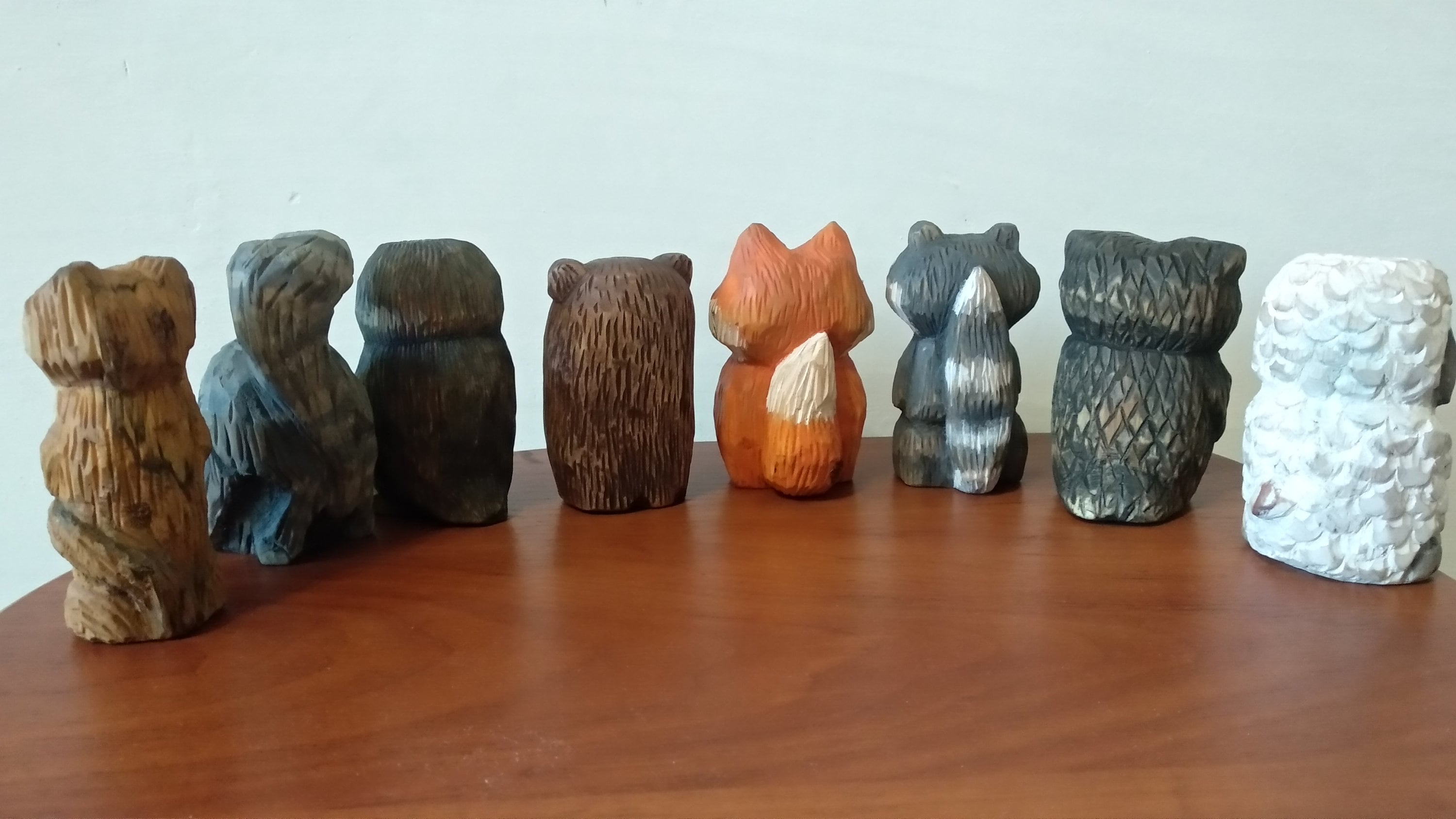 Animals Carved From Wood. Painted Wood Animals. Eco Friendly, Animals ...