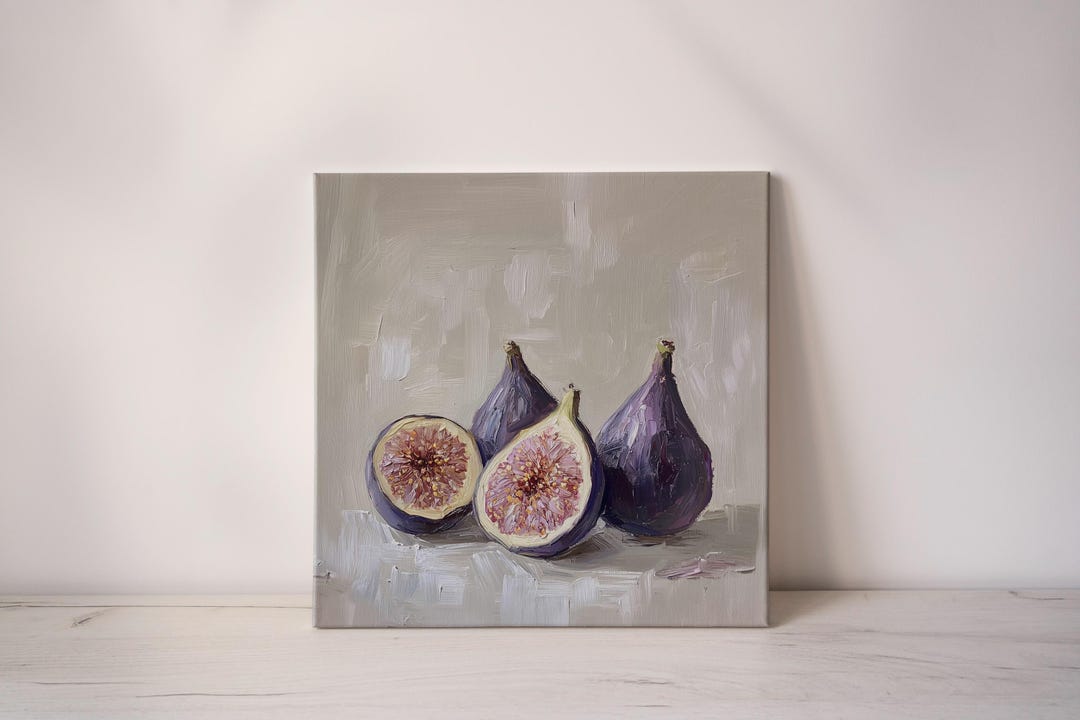 Contemporary Fig Wall Art Print – Modern Fig Still Life Large Canvas ...