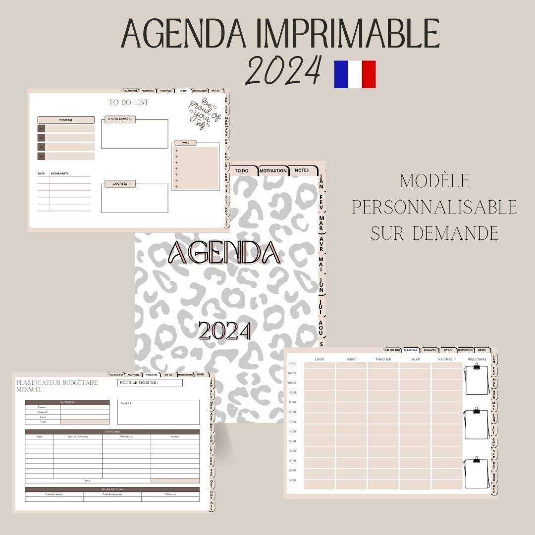 2024 Planner, Printable 2024 Agenda - Etsy