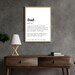 Dad Definition Quote Art, Printable Wall Art, Digital Download, Dad ...