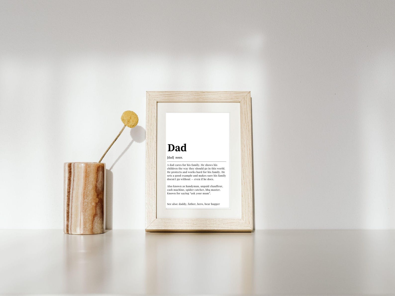 Dad Definition Quote Art, Printable Wall Art, Digital Download, Dad ...