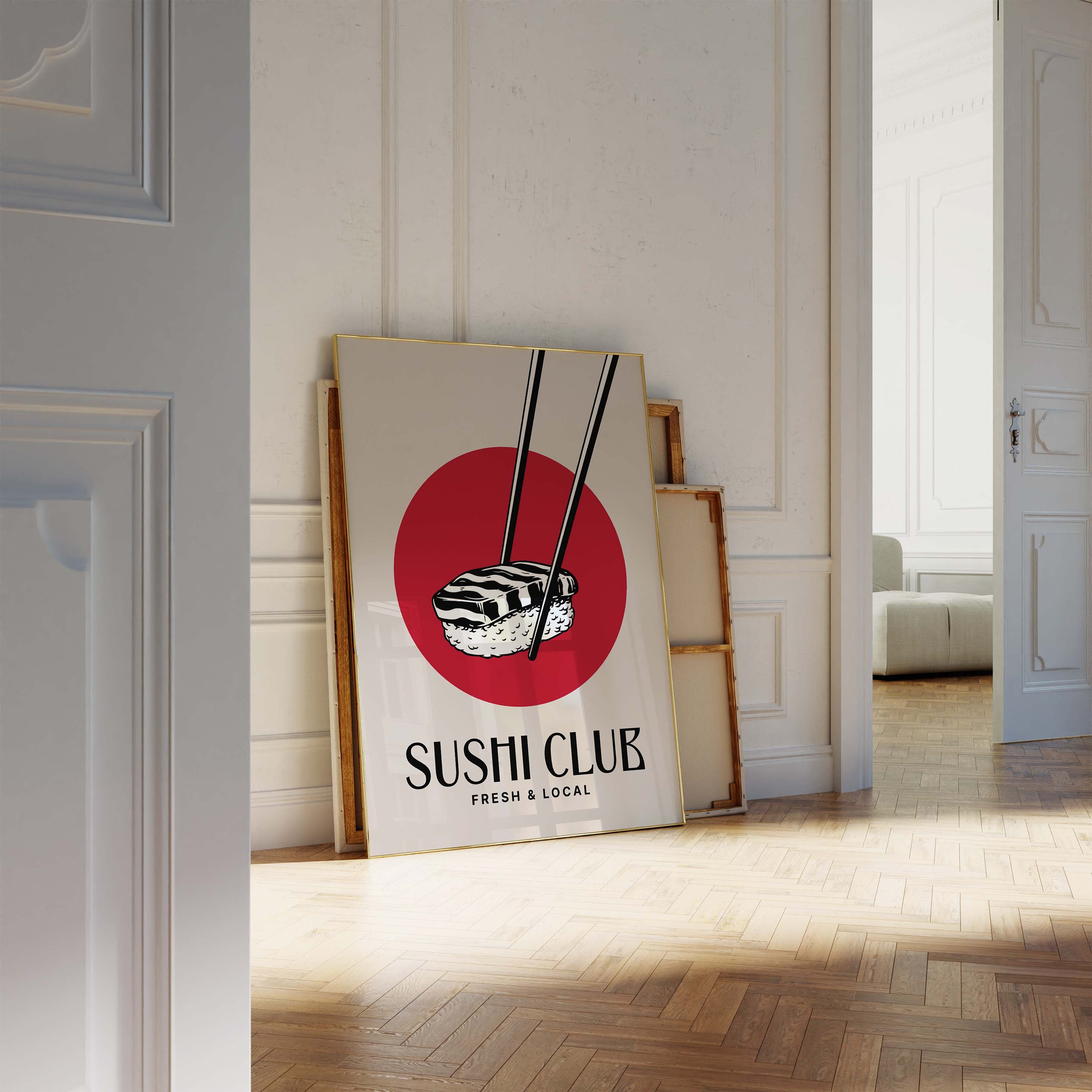 Sushi Club Poster Sushi Art Sushi Poster Foodie Poster Asian Food ...