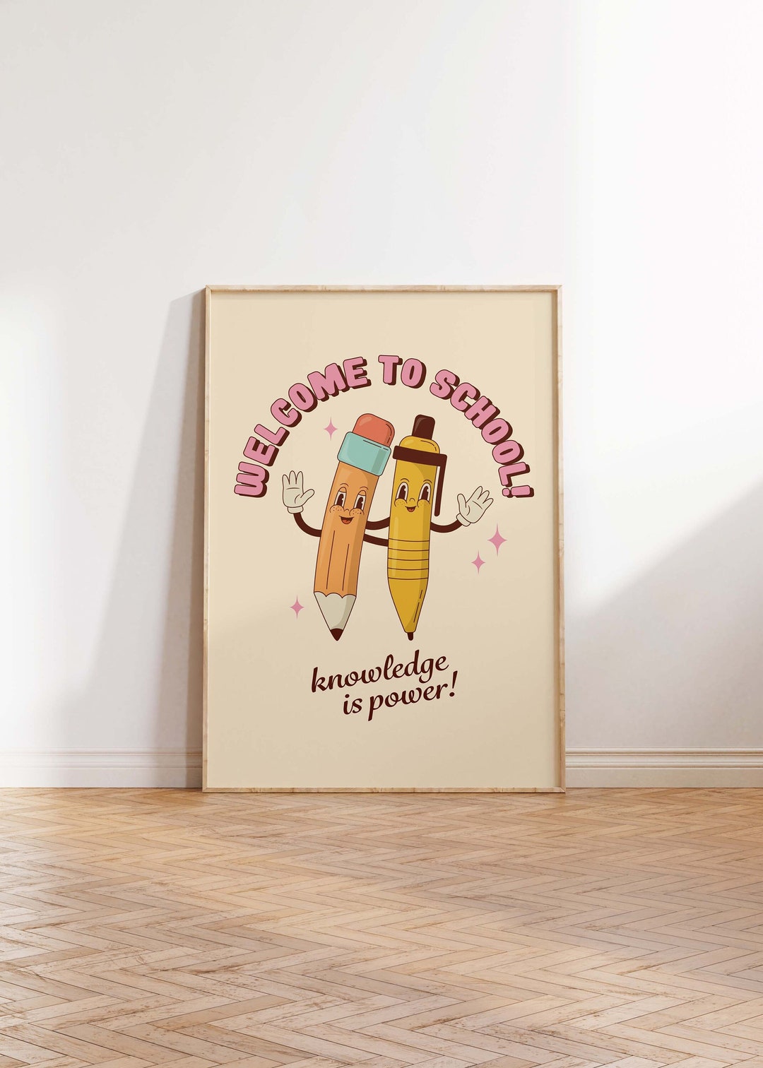 Teacher Printables Back to School Poster Classroom Poster Retro Cartoon ...