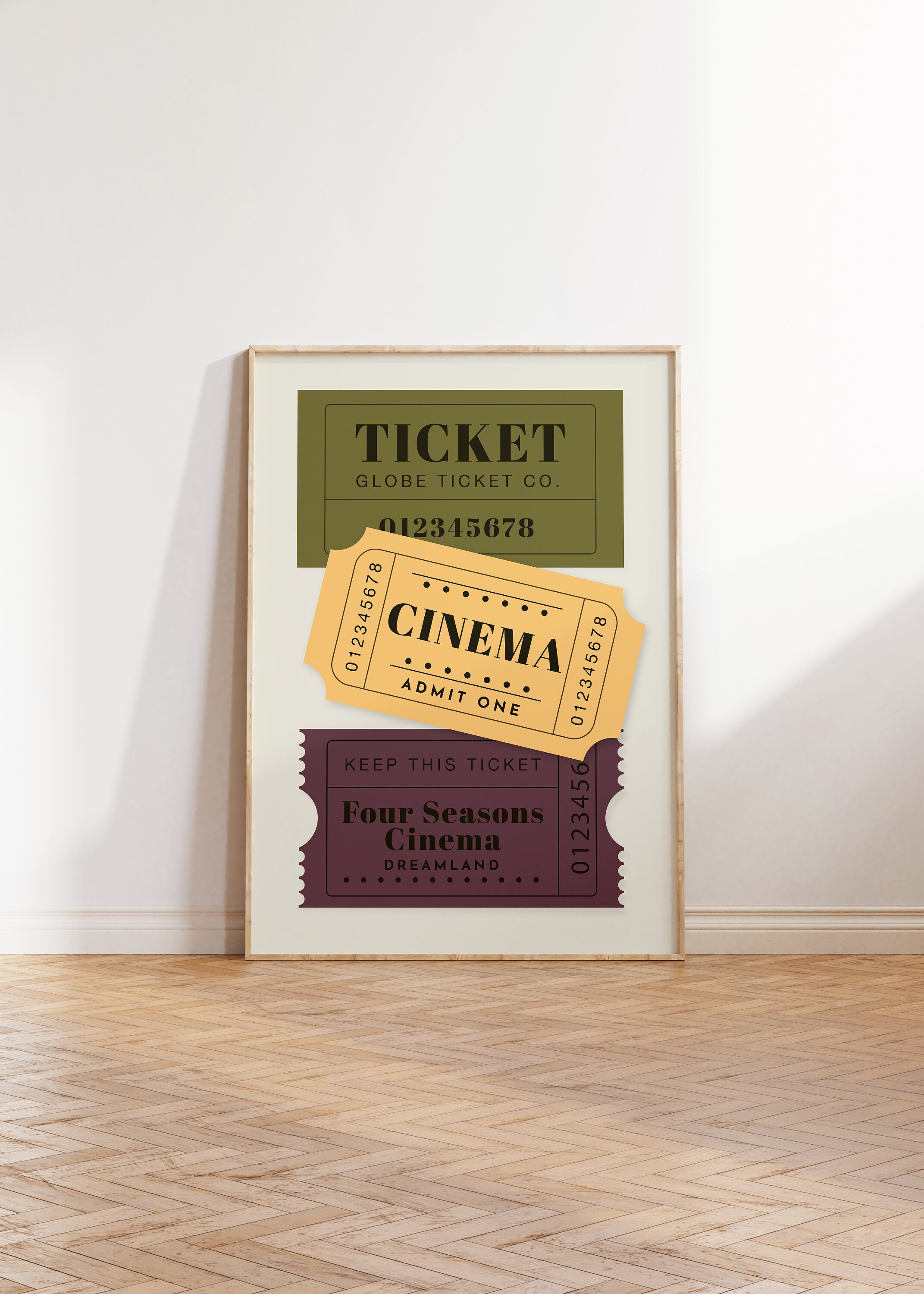 Movie Poster Decor Movie Night Print Cinema Tickets Print Theater ...