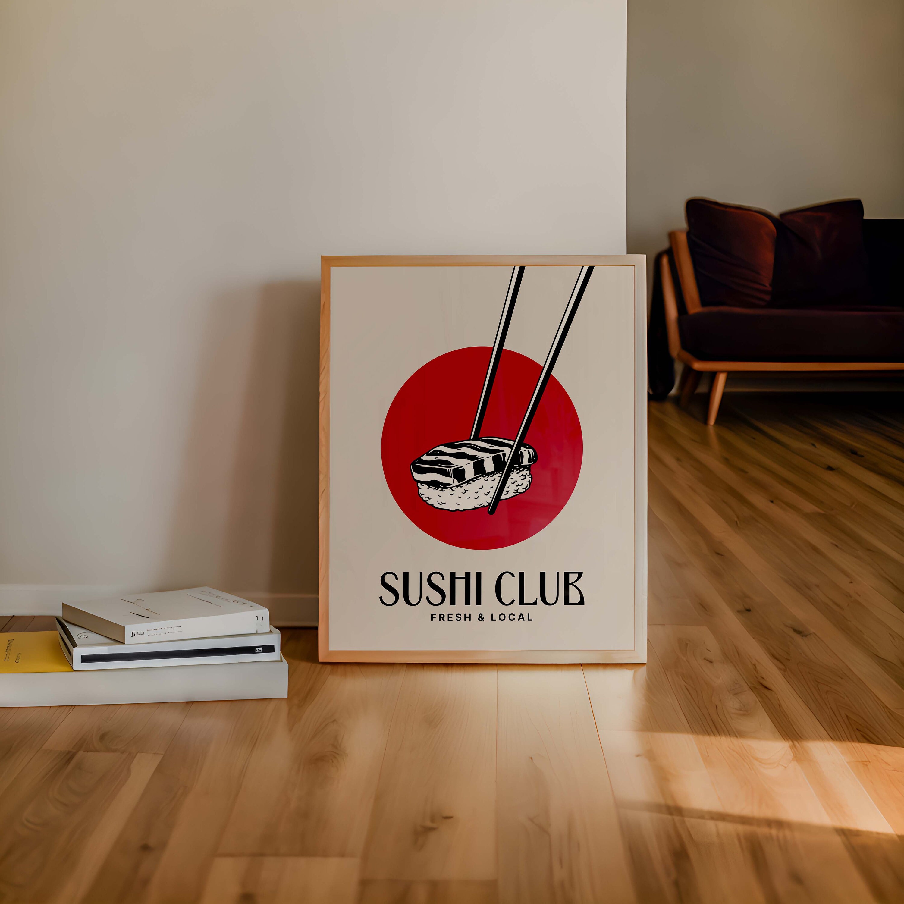 Sushi Club Poster Sushi Art Sushi Poster Foodie Poster Asian Food ...