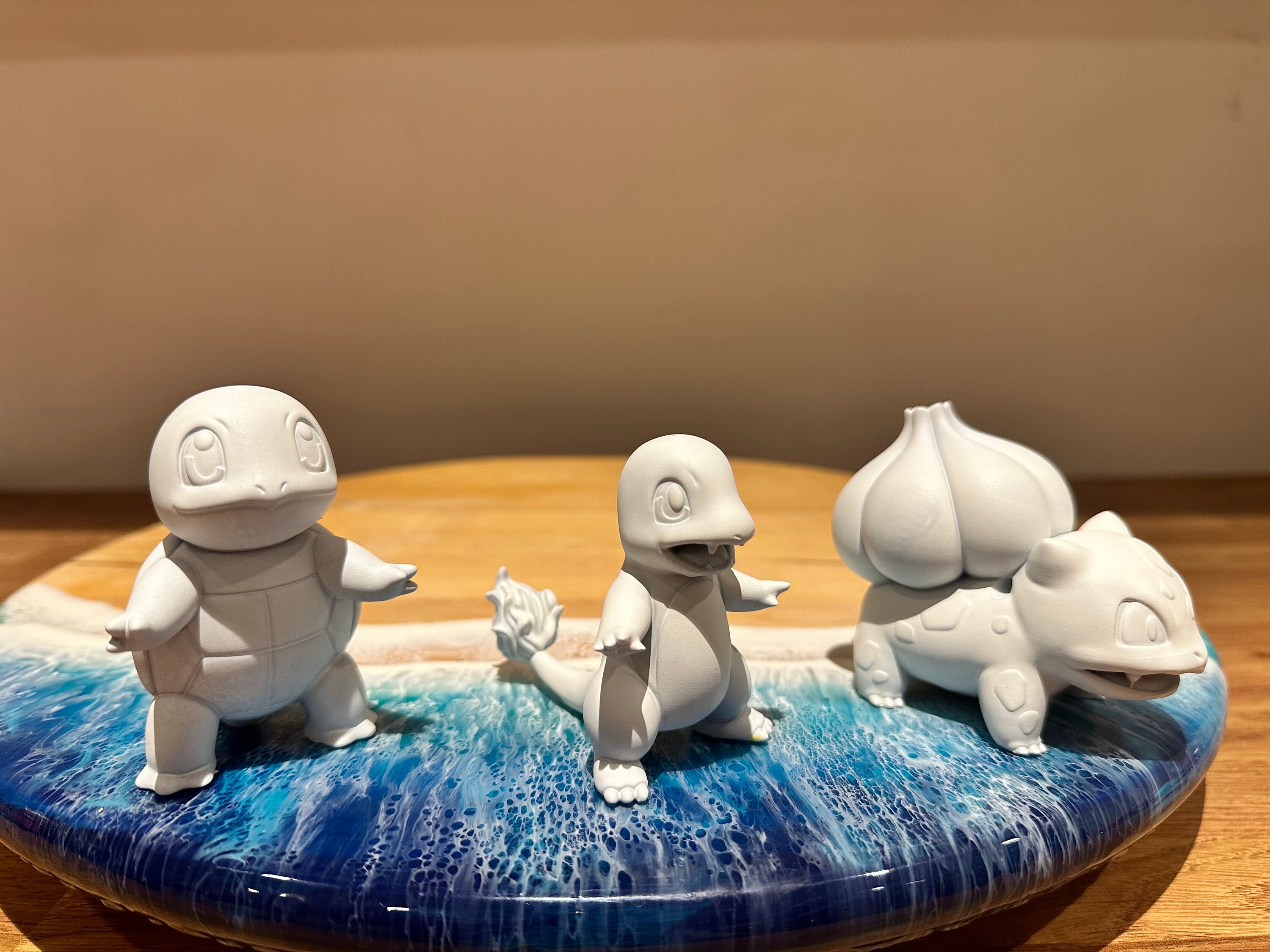 Starter Pokemon Figure Resin 3D Print Unpainted Charmander, Squirtle or ...