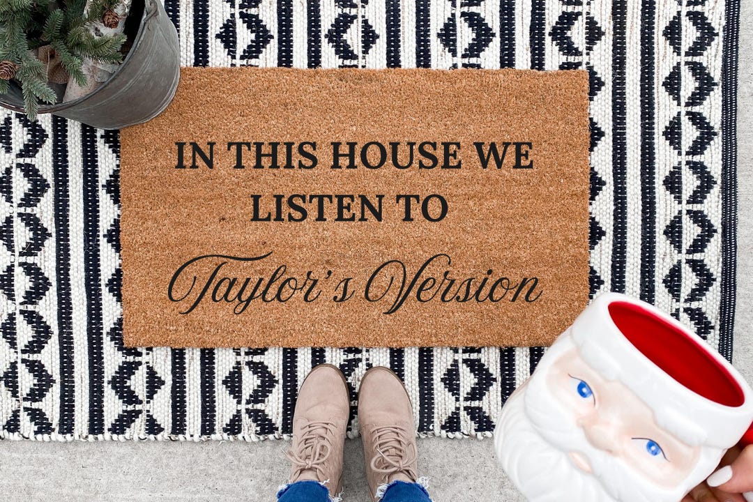 In This House We Listen to Taylors Version Outdoor Rug Taylor Swift Fan ...