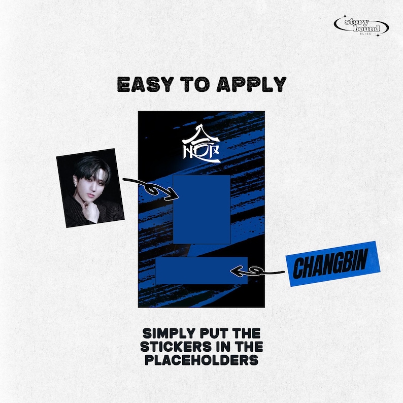Stray Kids Hop Photocard Sticker Template, Kpop Merch, Unique SKZ ...