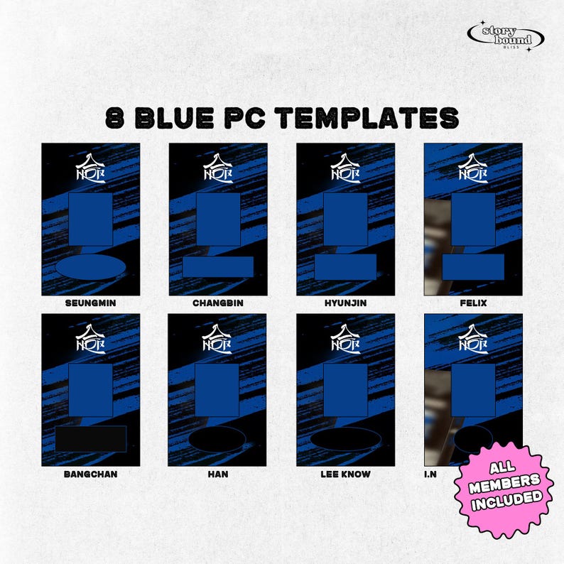 Stray Kids Hop Photocard Sticker Template, Kpop Merch, Unique SKZ ...