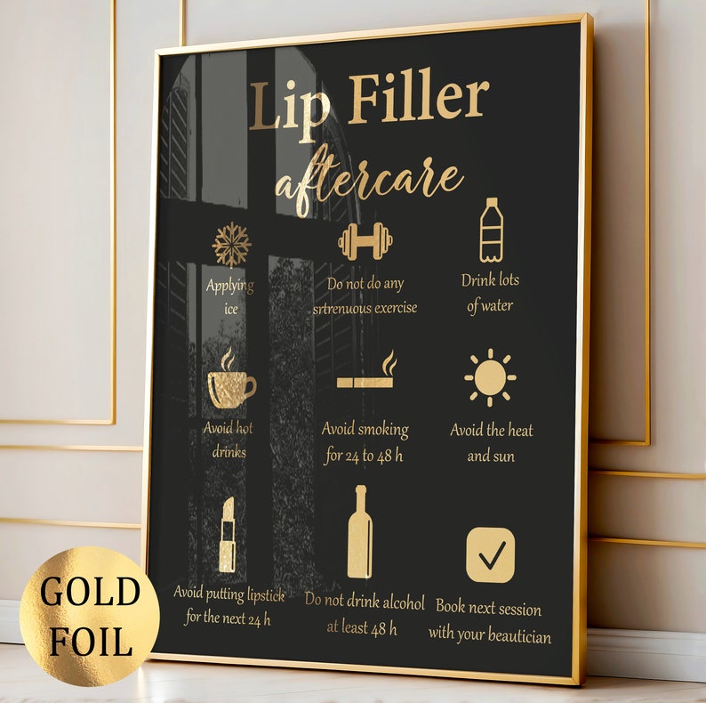 4 Lip Filler Posters Beauty Art Lip Injection Hyaluronic Acid Lips ...