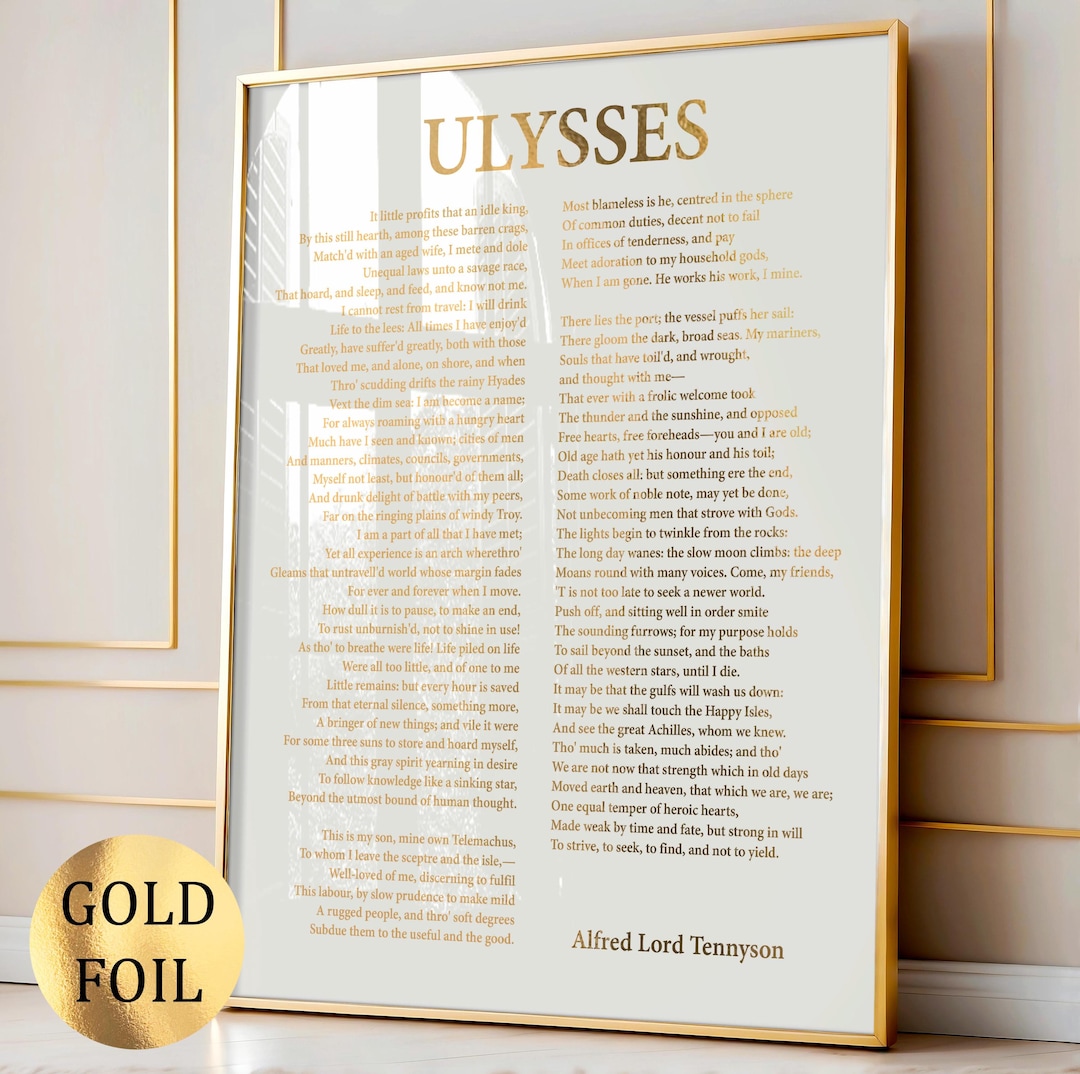 Ulysses by Alfred Lord Tennyson Poem Art Classic Literature Victorian ...