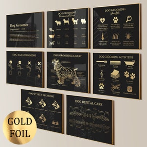 Set 8 Groomer Art Dog Grooming Posters Grooming Salon Wall Decor Pet ...