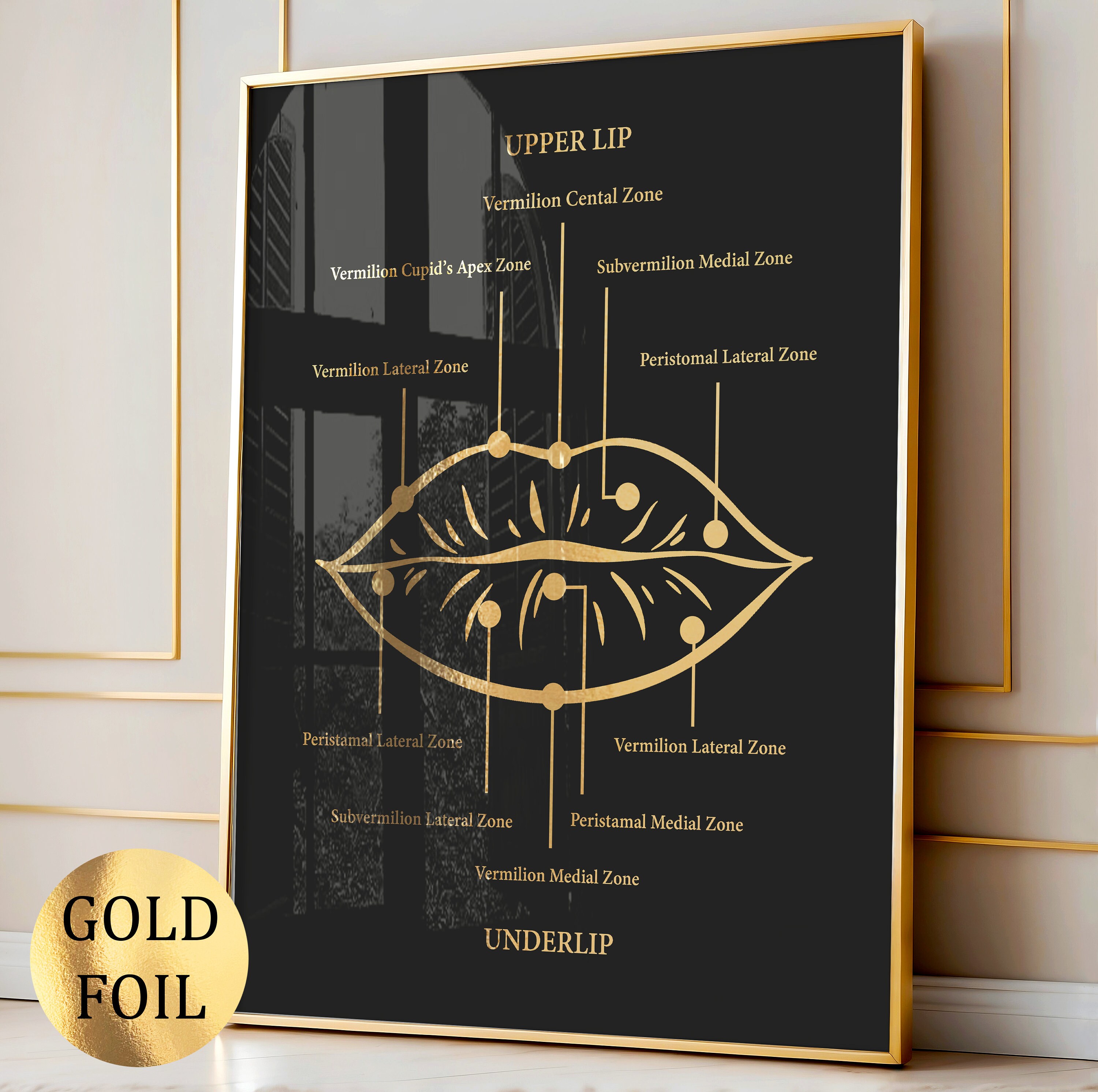 4 Lip Filler Posters Beauty Art Lip Injection Hyaluronic Acid Lips ...