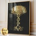 Gold DNA Print DNA Molecule Art DNA Tree Poster Genetic Science Art ...