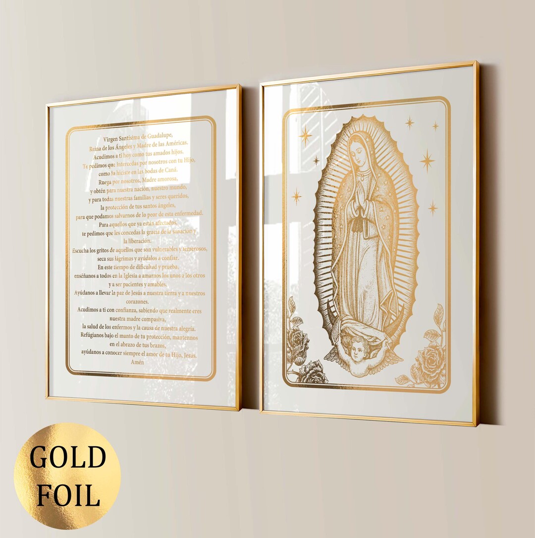 Our Lady of Guadalupe Art Virgin Mary La Virgen De Guadalupe Spanish ...