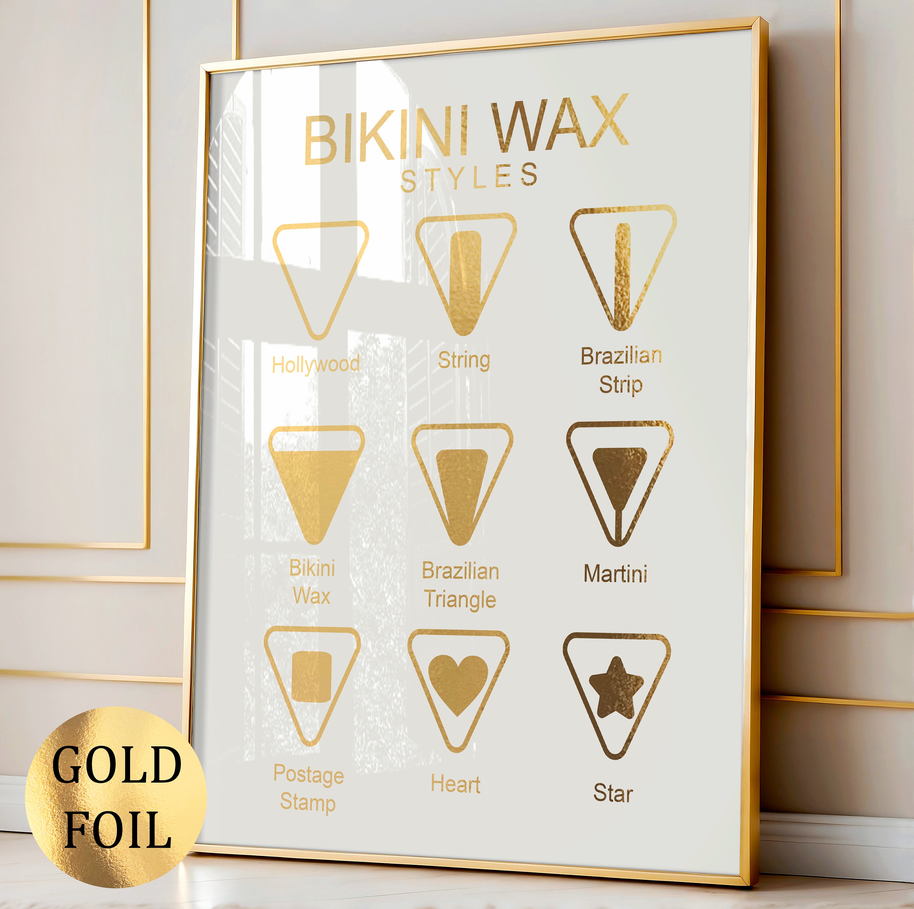 Set 6 Body Wax Poster Beauty Art Waxing Procedures Poster Wax Salon ...