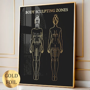 6 Body Sculpting Posters Contouring Treatment Med SPA Body Care ...