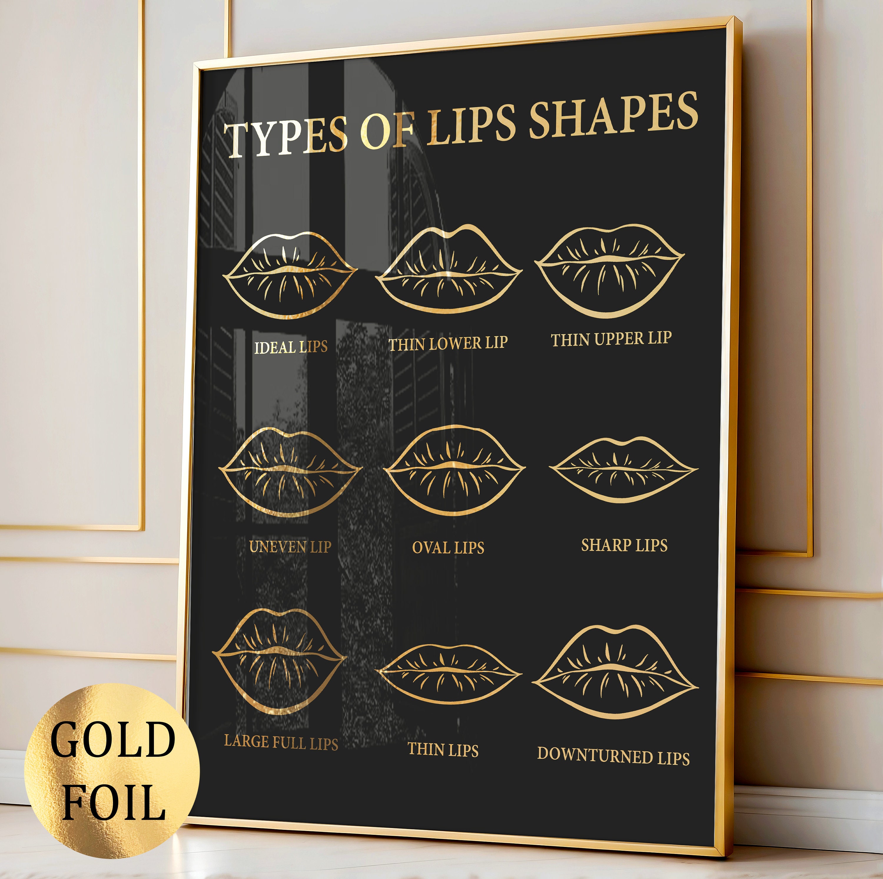 4 Lip Filler Posters Beauty Art Lip Injection Hyaluronic Acid Lips ...