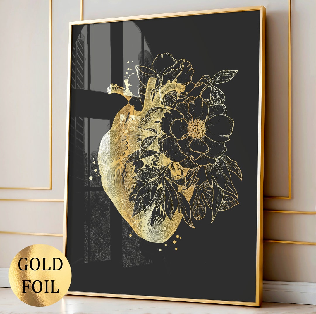 Heart Anatomy Art Cardiology Art Medical Art Cardiologist Gift Heart ...