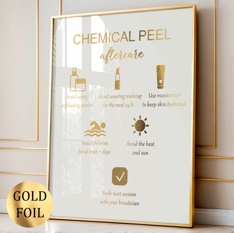 Set 4 Chemical Peel Procedure Poster Medical SPA Art Dermapeeling Art ...