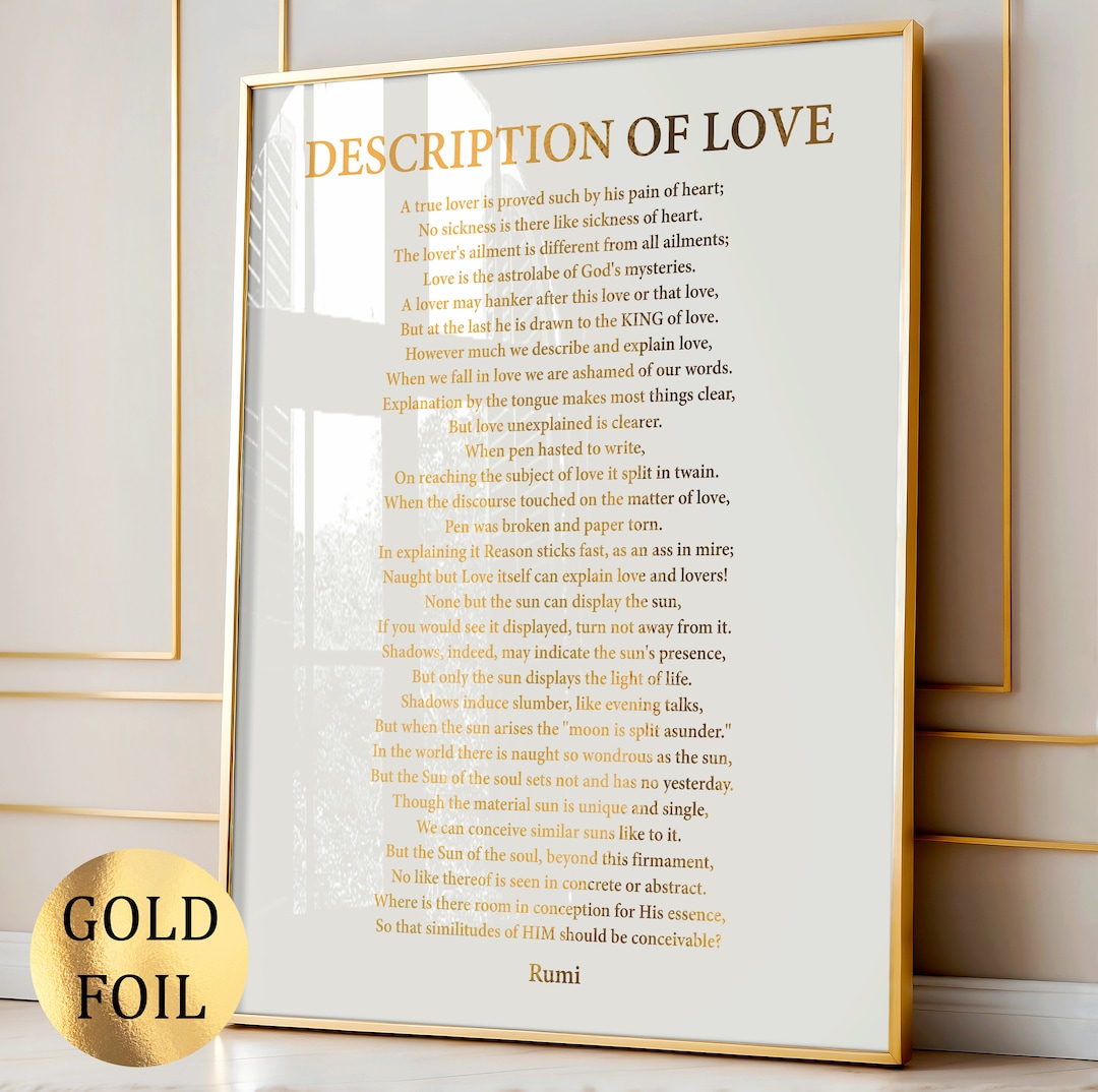 Description of Love Poem by Rumi, Love Poem Art, Inspiring Poetry ...