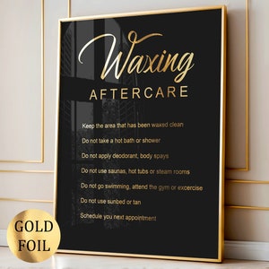 6 Waxing Poster Beauty Treatment Art Wax Zones Diagram Wax Salon Decor ...