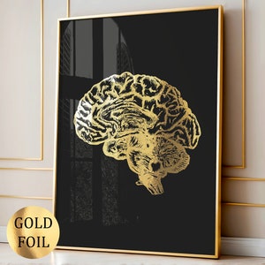 Set 3 Brain Anatomy Art Neuron Poster Neurology Art Medical Art ...