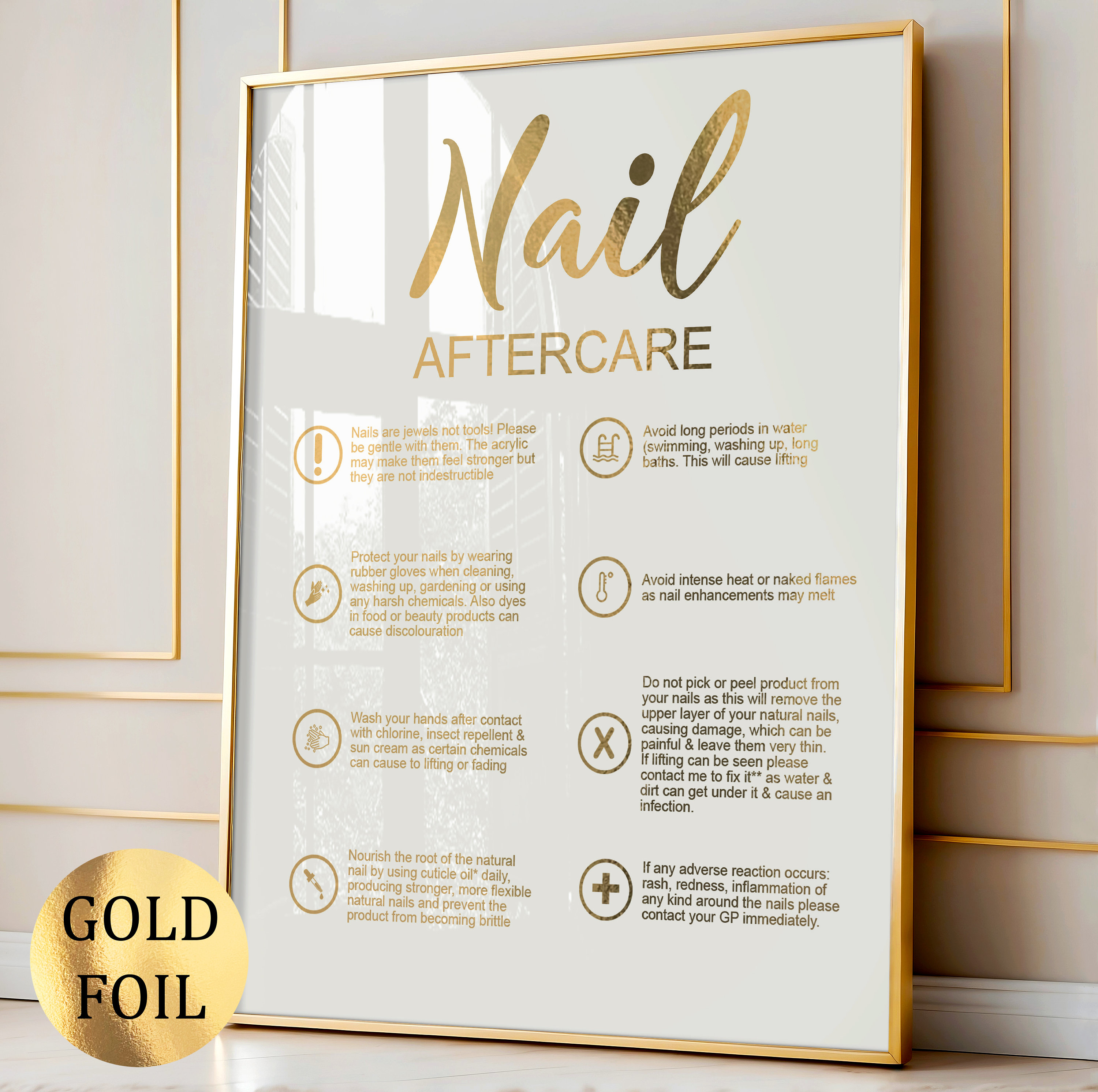 Set 6 Nail Polish Posters Beauty Salon Decor Nail Shapes Guide Nails ...