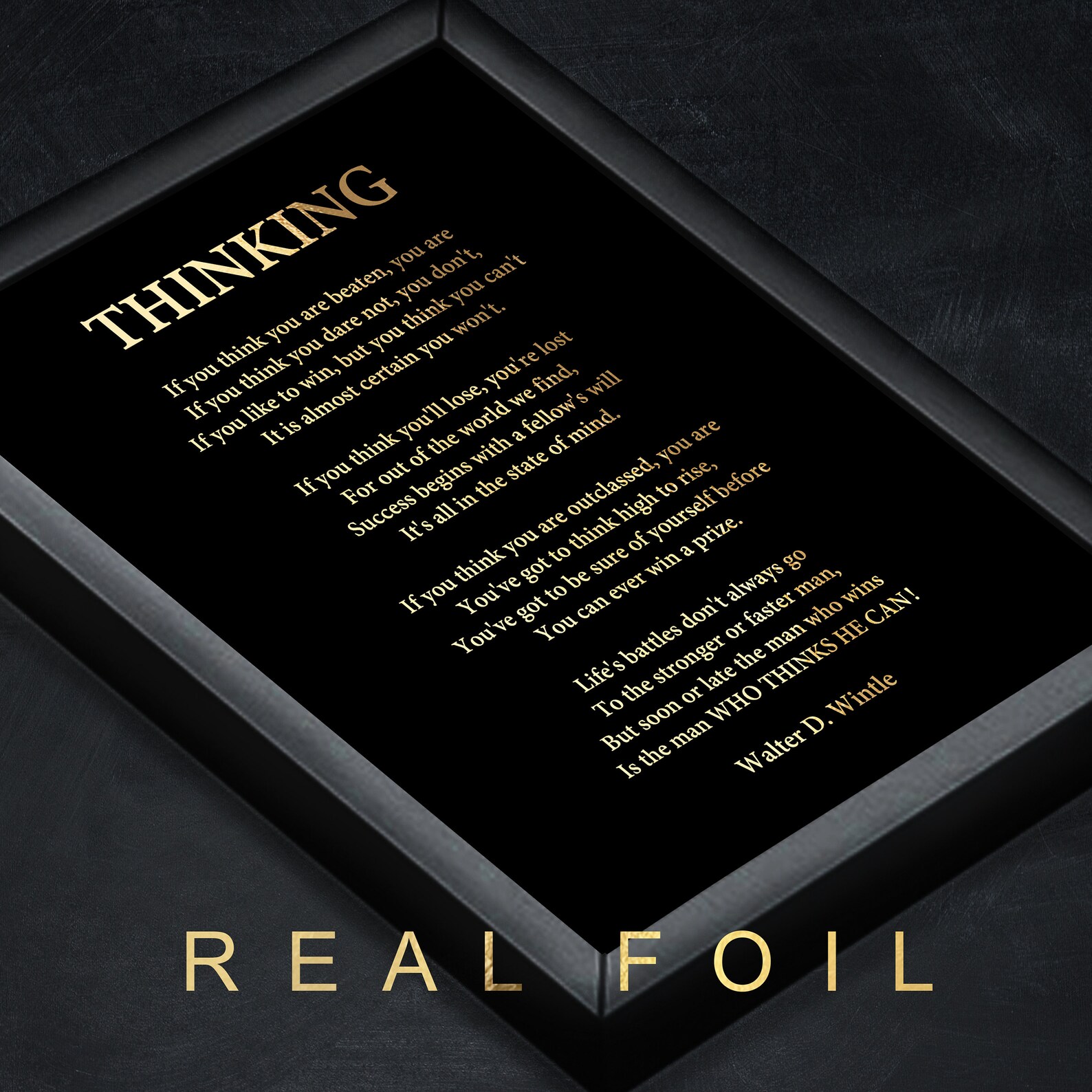 Thinking Poem by Walter D Wintle, Poem Art ,famous Poem, Literature ...