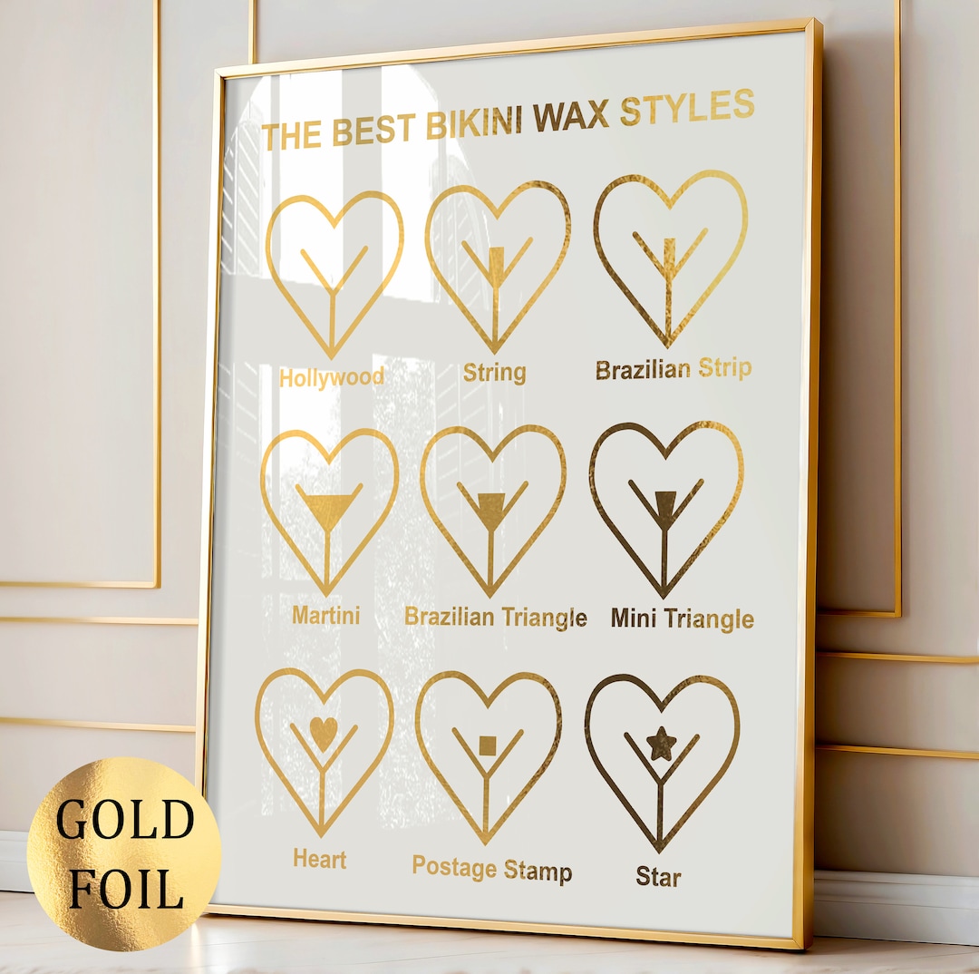 The Best Bikini Wax Styles Poster, Brazilian Waxing Art, Beauty Art ...