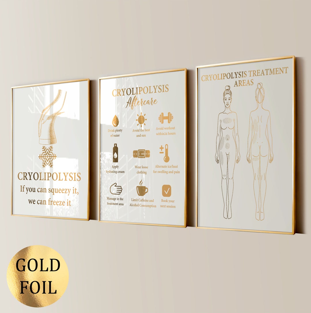 3 Body Sculpting Posters Body Contouring Treatment Cryolipolysis Fat ...