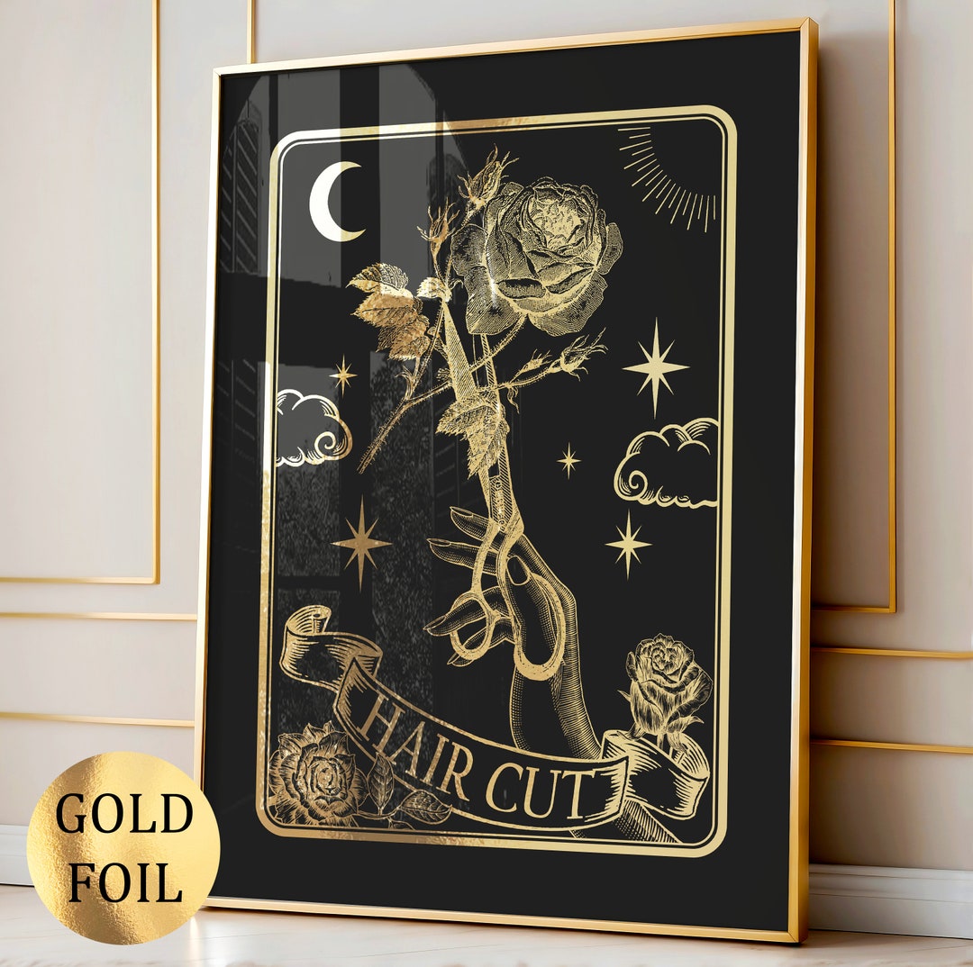 Hairdresser Gift Beauty Salon Decor Hair Cut Poster Scissors in Hand ...