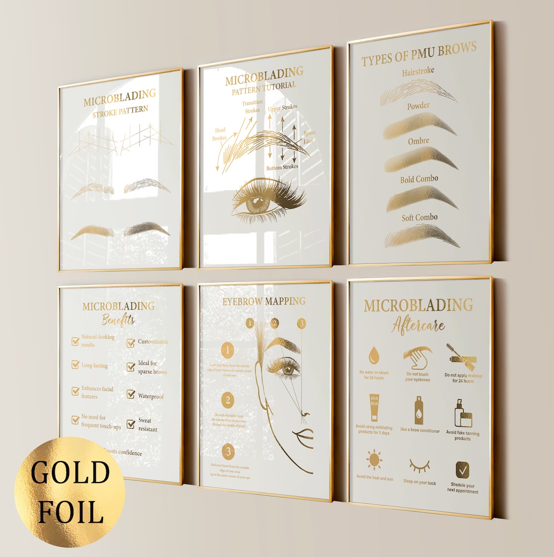 6 Microblading Eyebrows Art Permanent Makeup Eyebrow Microshading ...