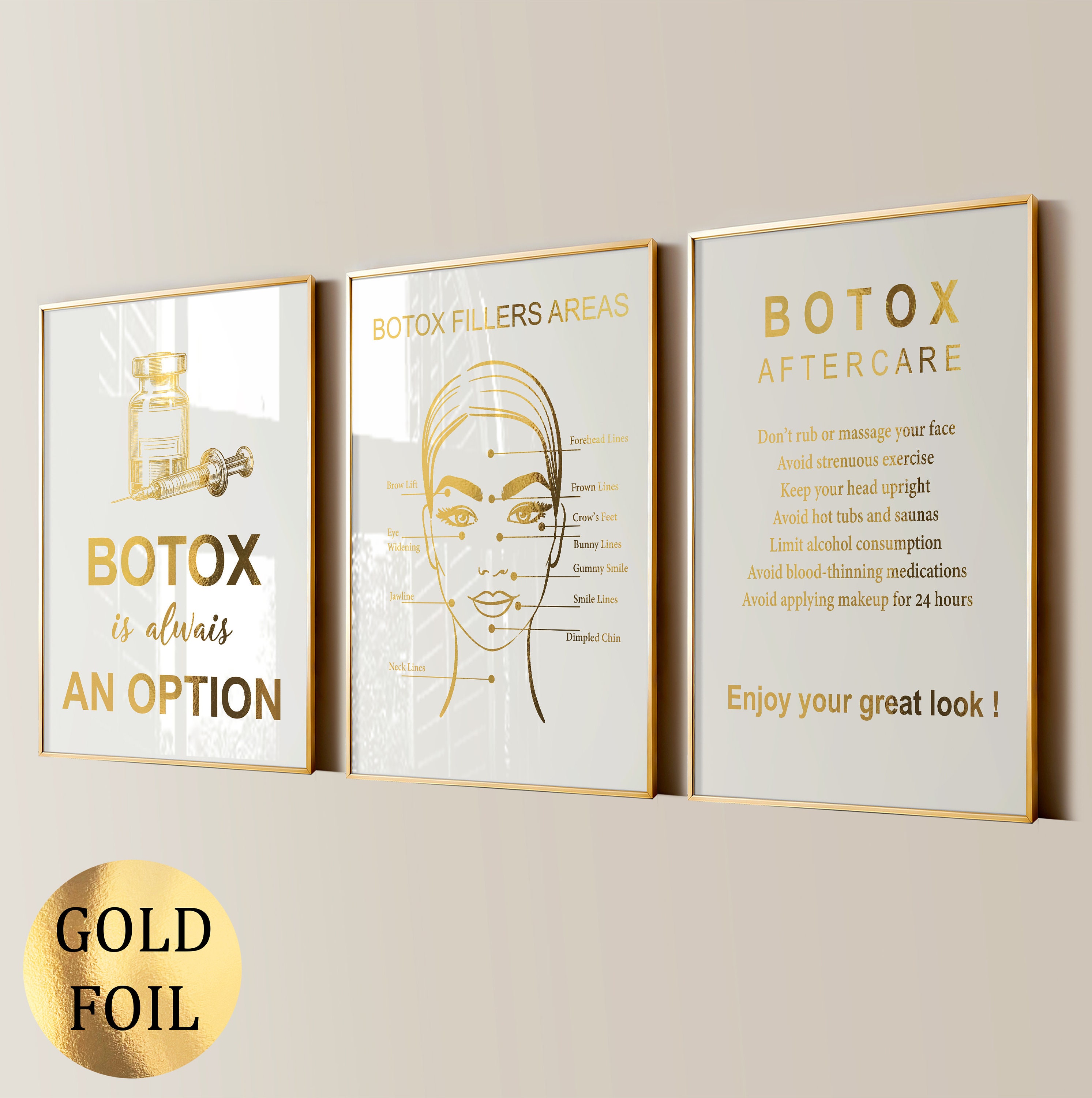 3 Botox Dermal Filler Injections Posters Botox Treatment Poster Beauty ...