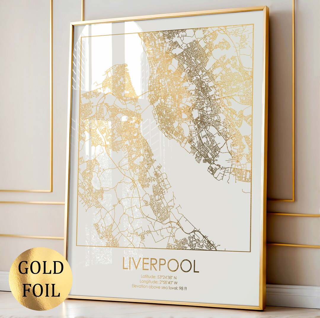 Liverpool Street Map Art City Map Poster United Kingdom Wall Art Home ...
