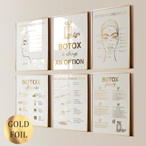 6 Botox Injection Posters Beauty Treatment Art Dermal Filler Poster ...
