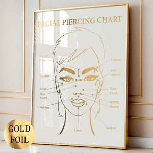 Set 8 Piercing Prints Tattoo Piercing Studio Decor Piercer Gift Beauty ...