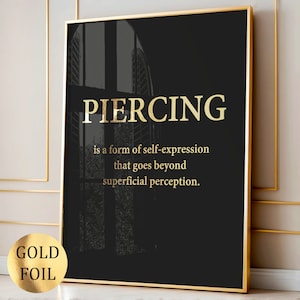 Set 6 Piercing Posters Ear Piercing Facial Piercing Micro Dermal ...