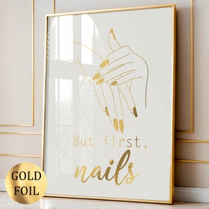 Set 6 Nail Polish Posters Beauty Salon Decor Nail Shapes Guide Nails ...