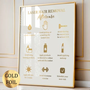 8 Laser Hair Removal Posters Skincare Art Hair Removal Areas Laser ...
