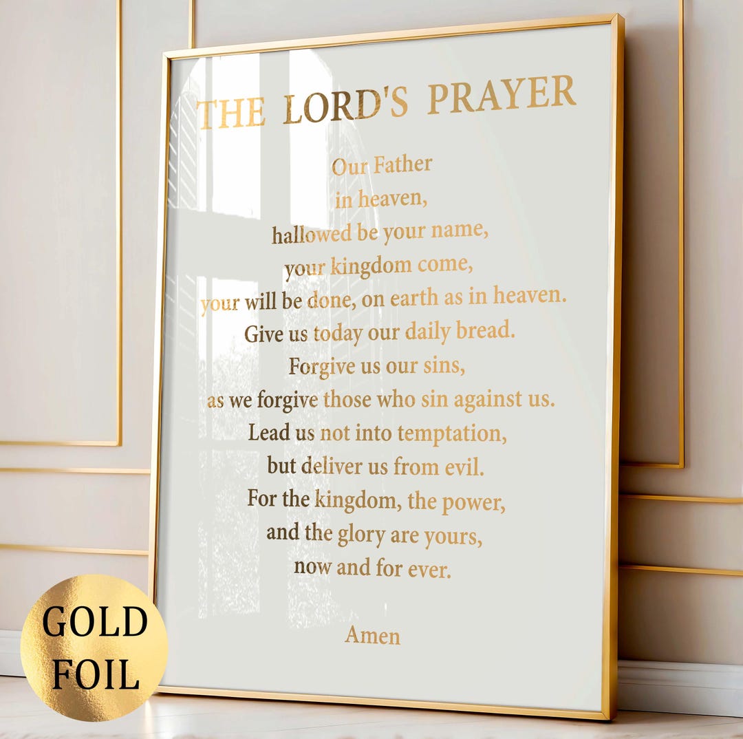 The Lord's Prayer Poster Jesus Christ Prayer Art Prayer Wall Decor ...