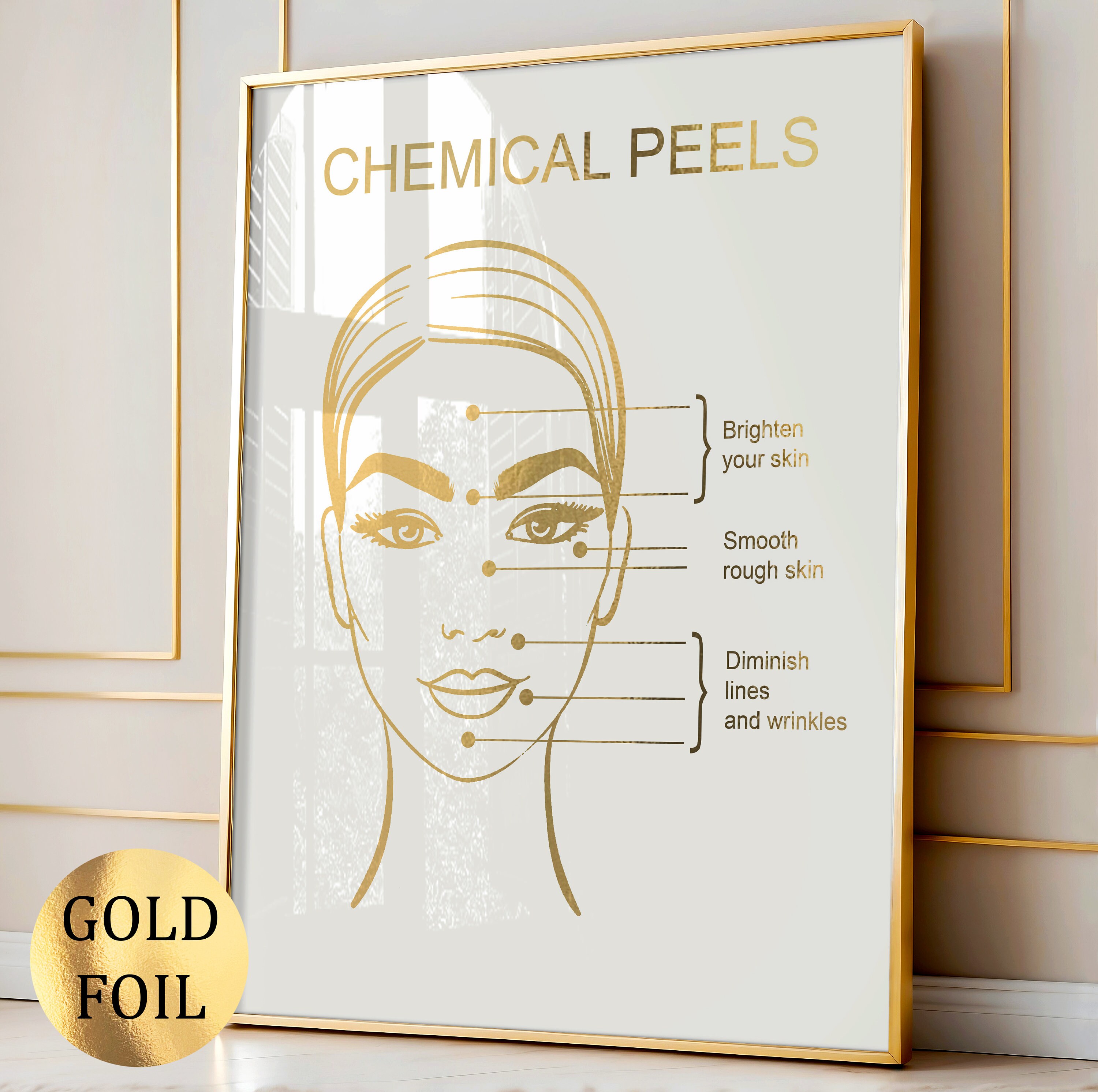 Set 4 Chemical Peel Procedure Poster Medical SPA Art Dermapeeling Art ...