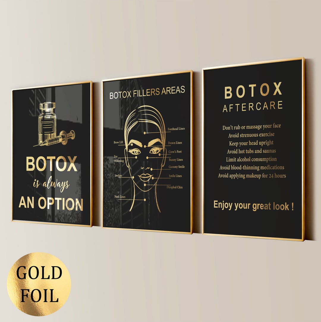Set 3 Botox Art Print Beauty Art Cosmetology Art Skin Clinic Decor Med ...