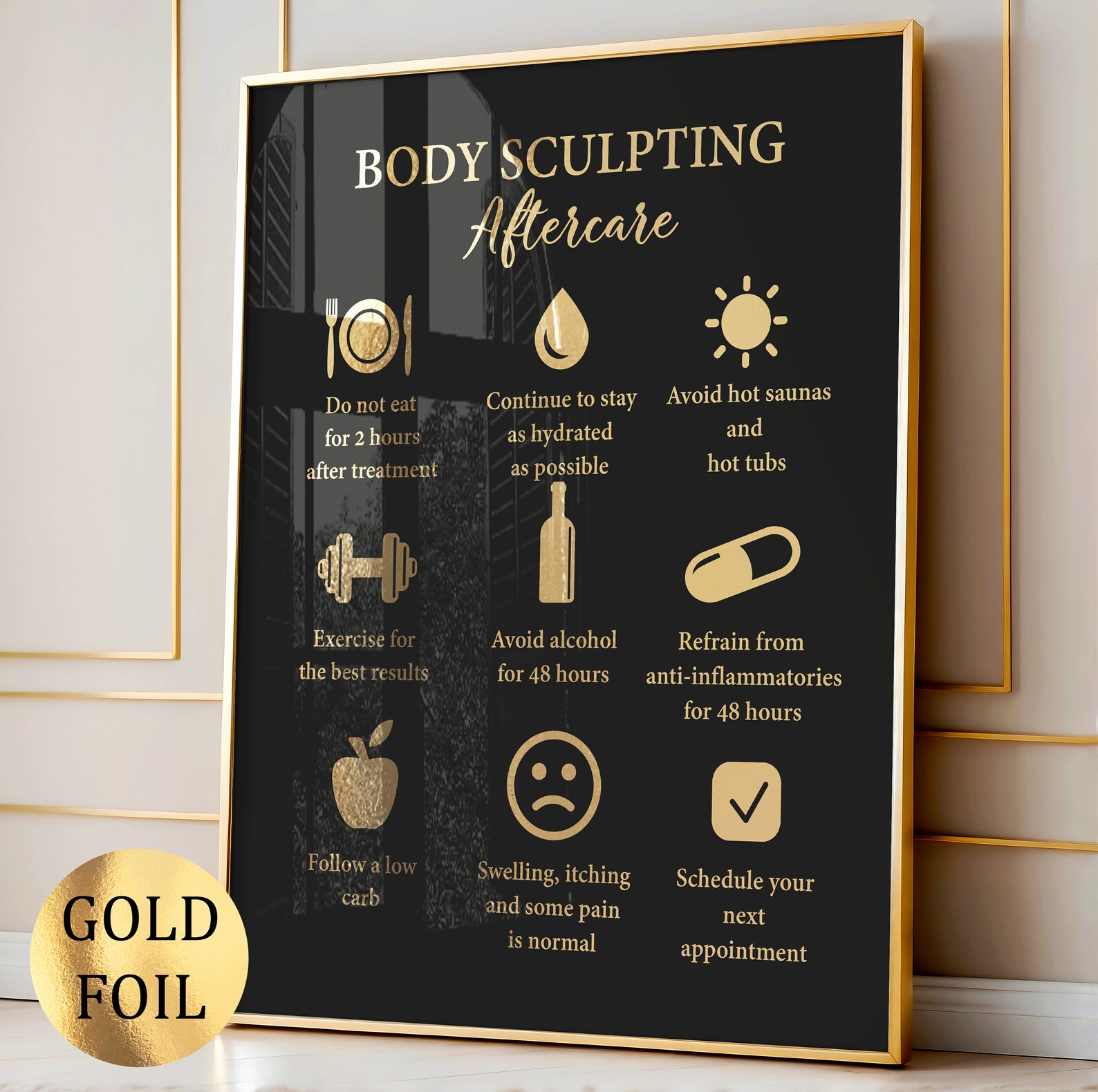 6 Body Sculpting Posters Contouring Treatment Med SPA Body Care ...