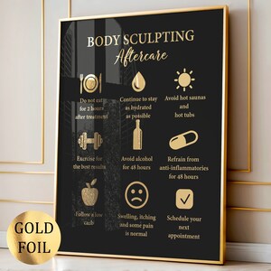 6 Body Sculpting Posters Contouring Treatment Med SPA Body Care ...