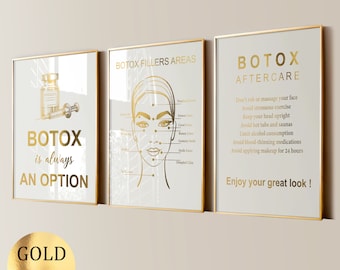 Botox & Filler Treatment Area Poster, Med Spa Decor - Etsy